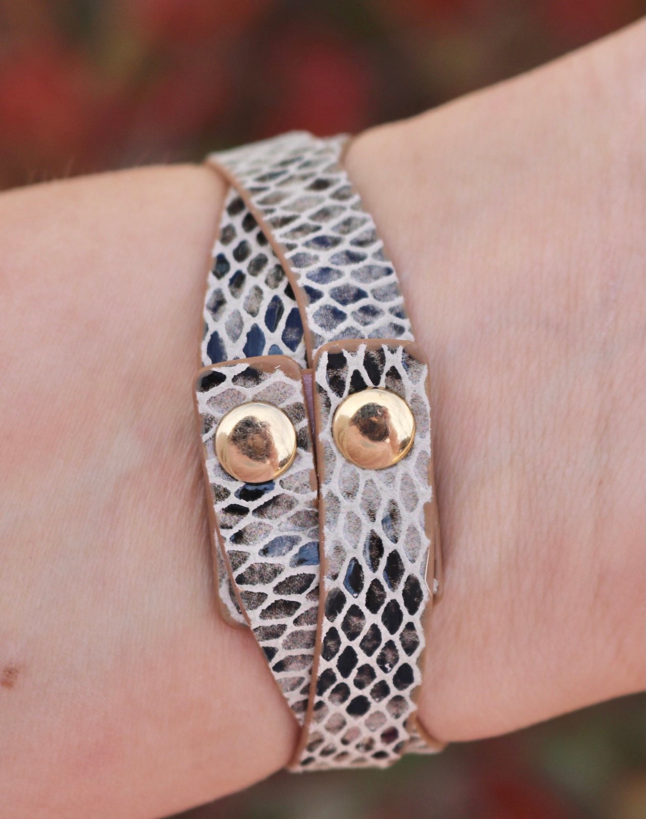 Genuine Leather Snakeskin Watch Band / Compatible With Apple / - Etsy ...