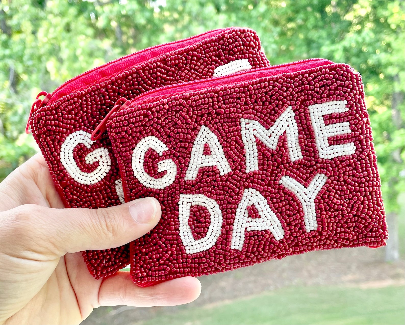 Game Day Beaded Coin Pouch / Purse / Georgia / Gameday Bag Apparel ...