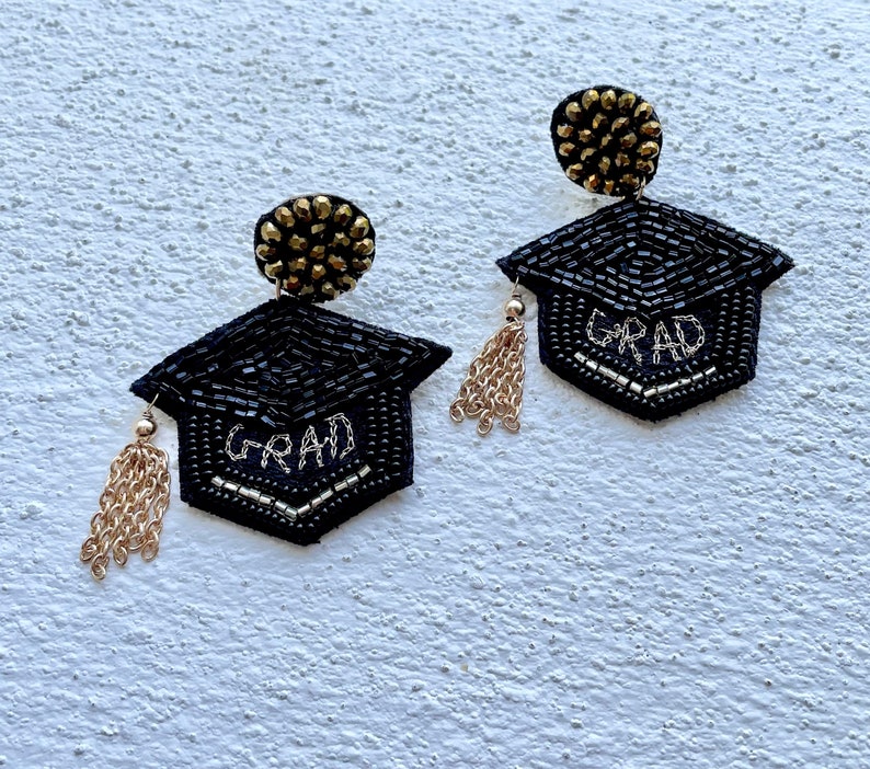Graduation Cap Earrings / Graduation Gift / Graduate Present for Her ...