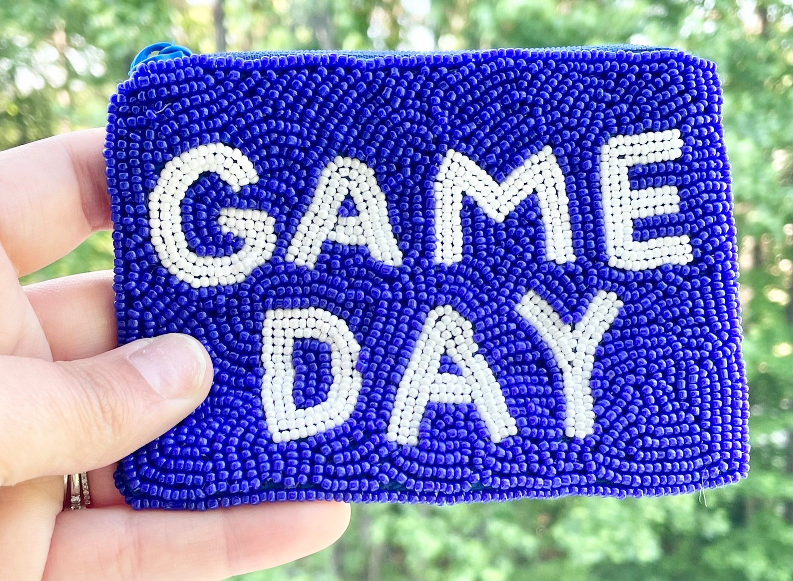 Game Day Beaded Coin Pouch / Purse / Georgia / Gameday Bag Apparel ...