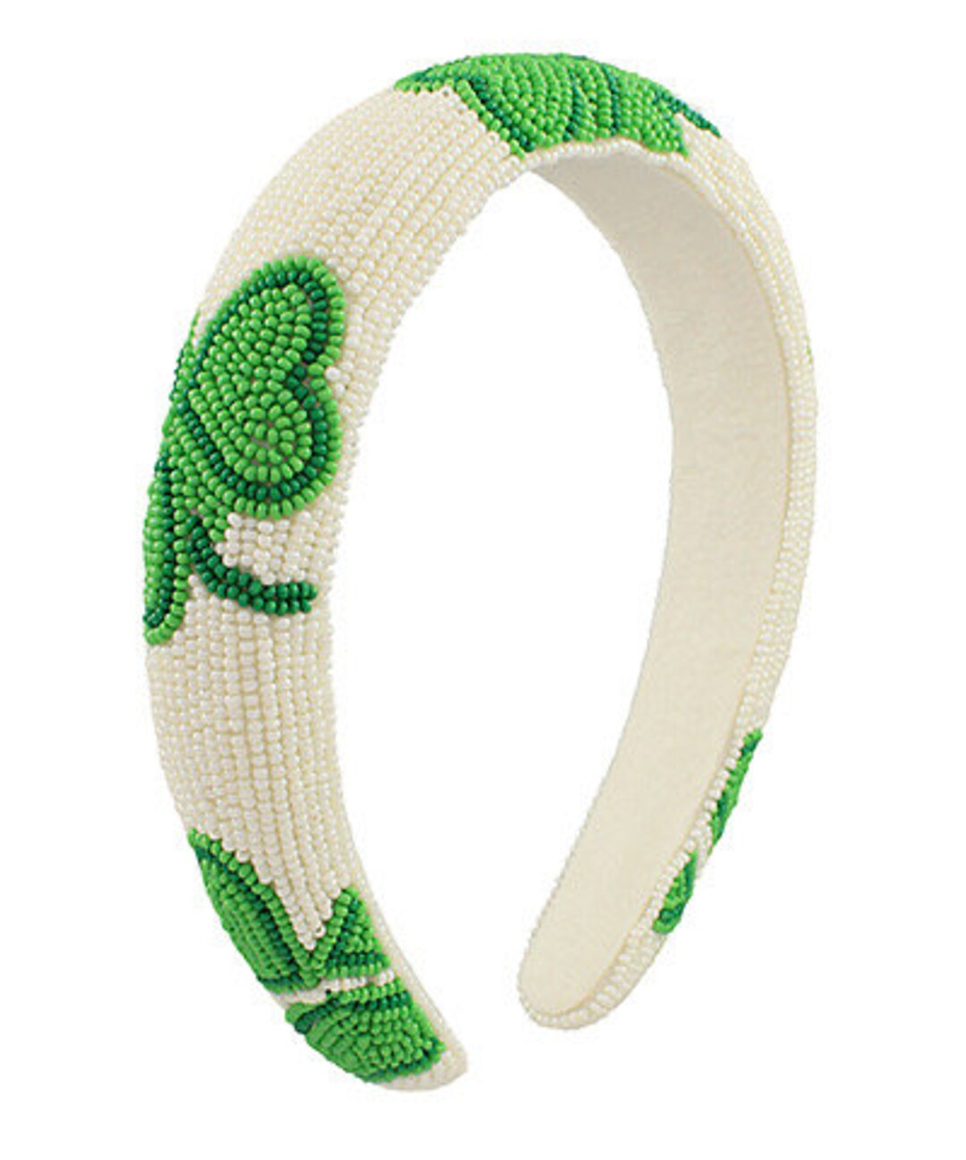 Beaded Shamrock Headband / St Patricks Day / Seed Bead / Irish Shamrock ...