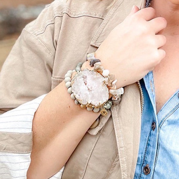 Druzy Bracelet - Etsy