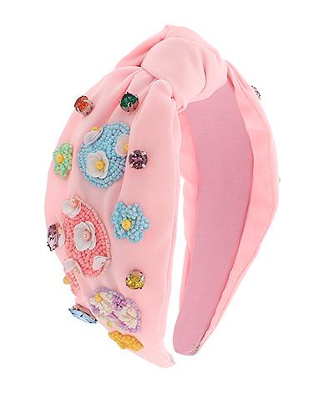 Easter Egg Headband / Flower / Seed Bead Beaded Knot Top / Sequin Eggs ...