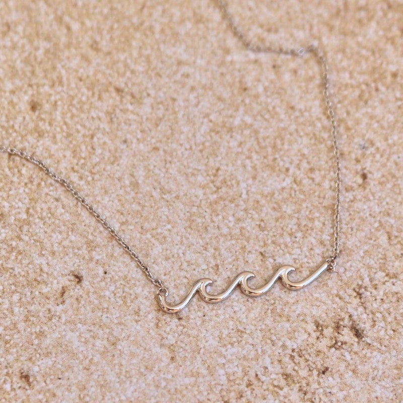 Wave Necklace - Etsy