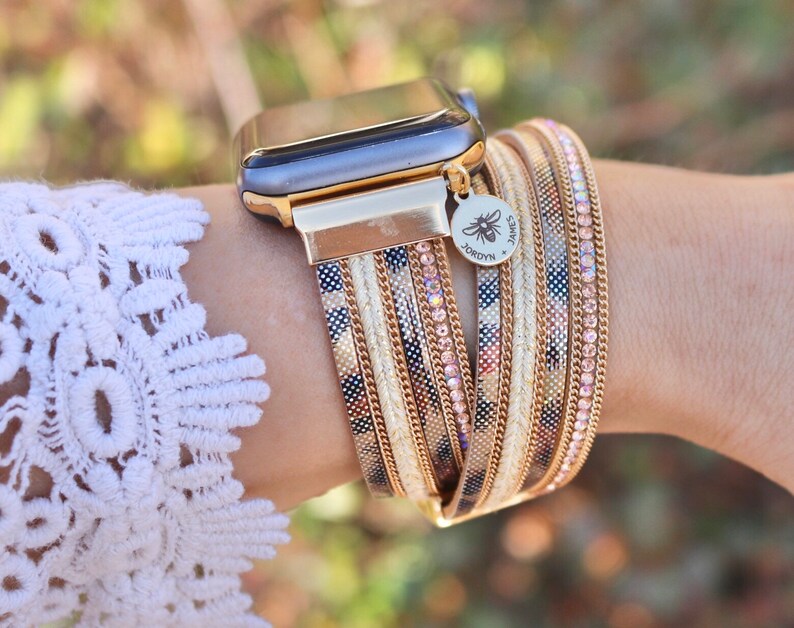 Leopard Wrap Watch Band / Compatible With Apple / 42mm 44mm 45mm ...