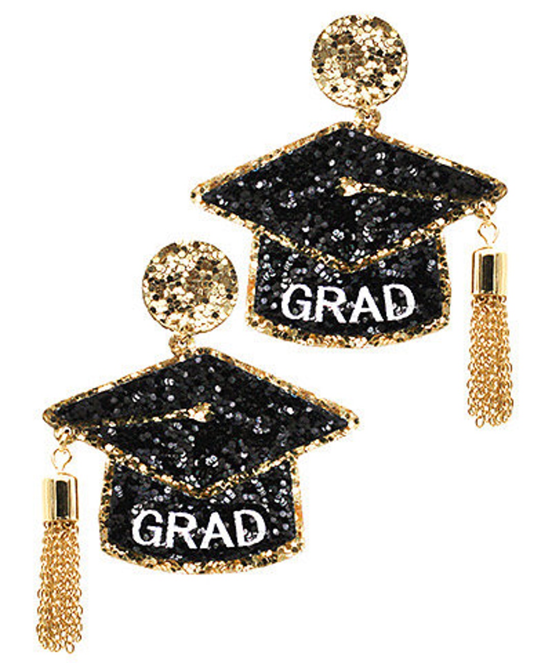 Graduation Cap Earrings / Glitter Graduation Gift / Graduate Present ...
