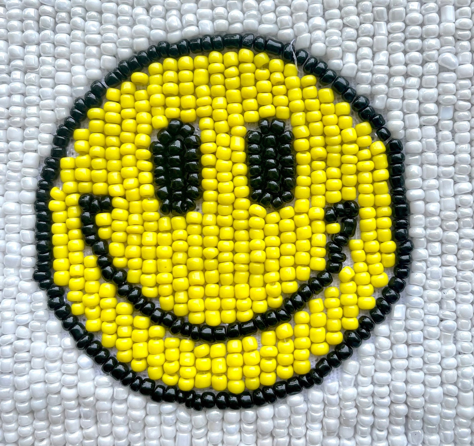 Smiley Face Beaded Clutch Purse / Seed Bead / Smile / 2022 / - Etsy