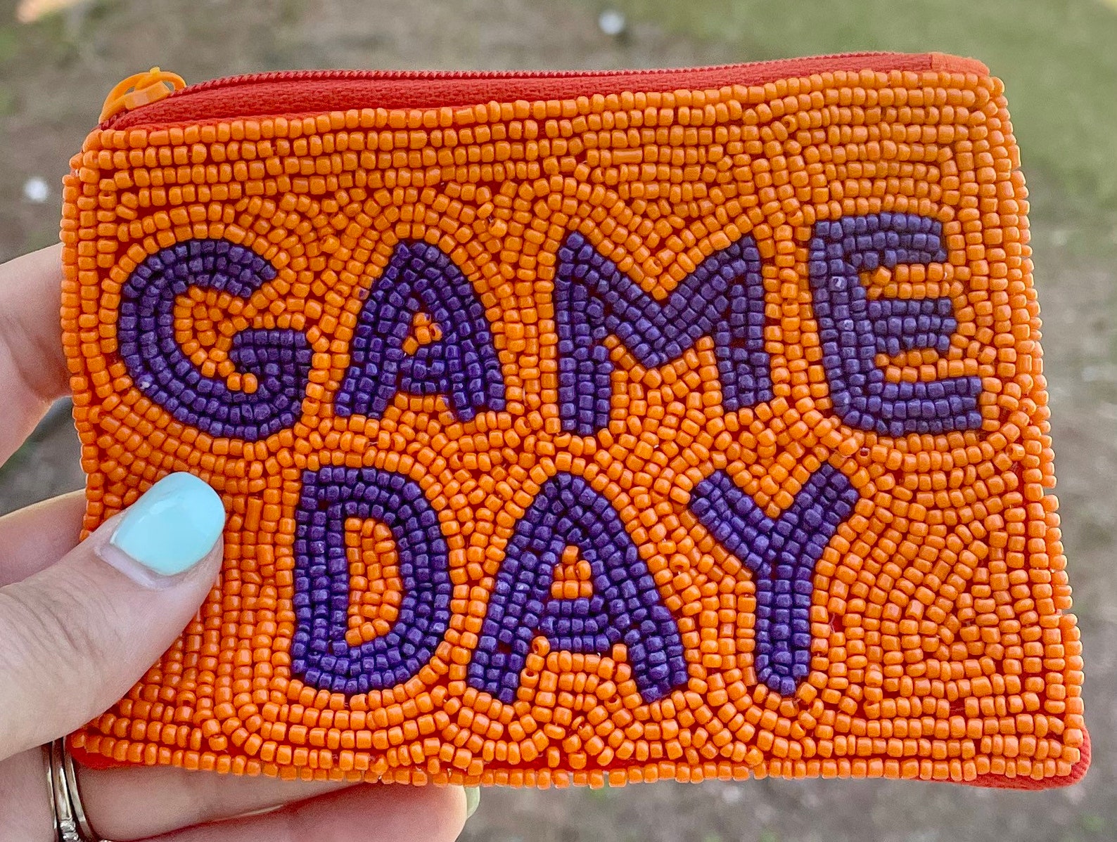 Game Day Beaded Coin Pouch / Purse / Georgia / Gameday Bag Apparel ...