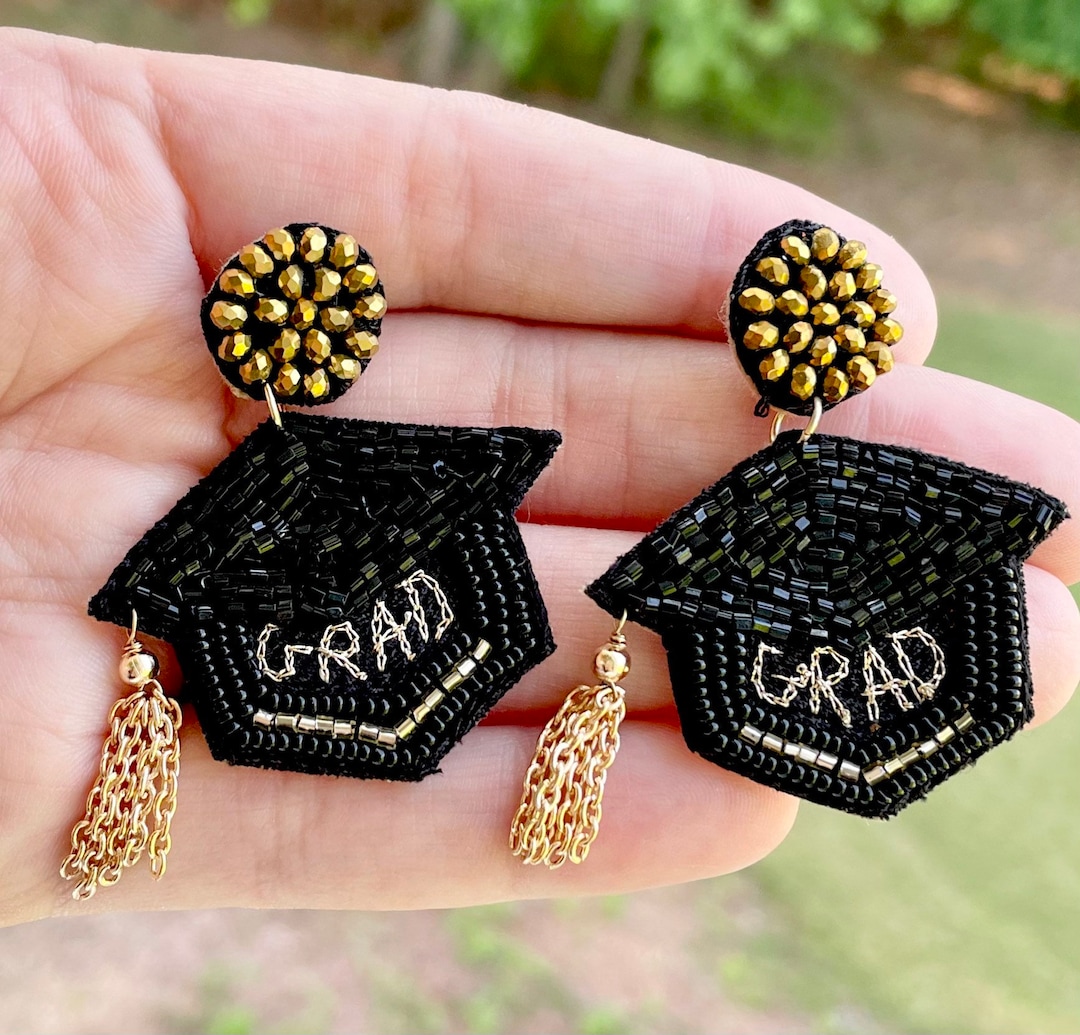 Graduation Cap Earrings / Graduation Gift / Graduate Present for Her ...
