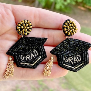 Graduation Cap Earrings / Graduation Gift / Graduate Present for Her ...