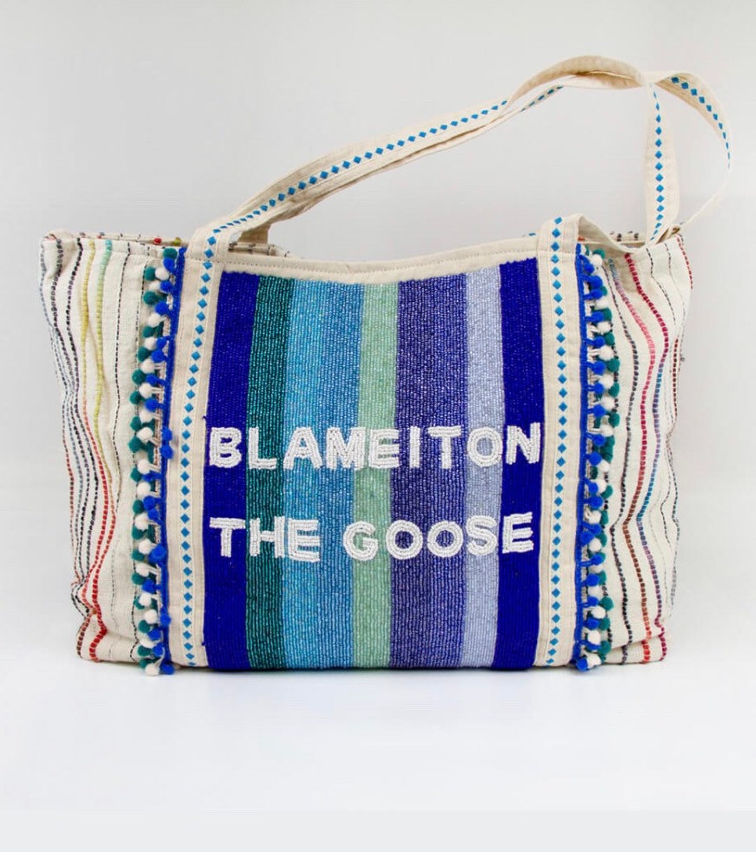 Blame It on the Goose Large Tote Purse / Grey Goose Vodka / Blue ...