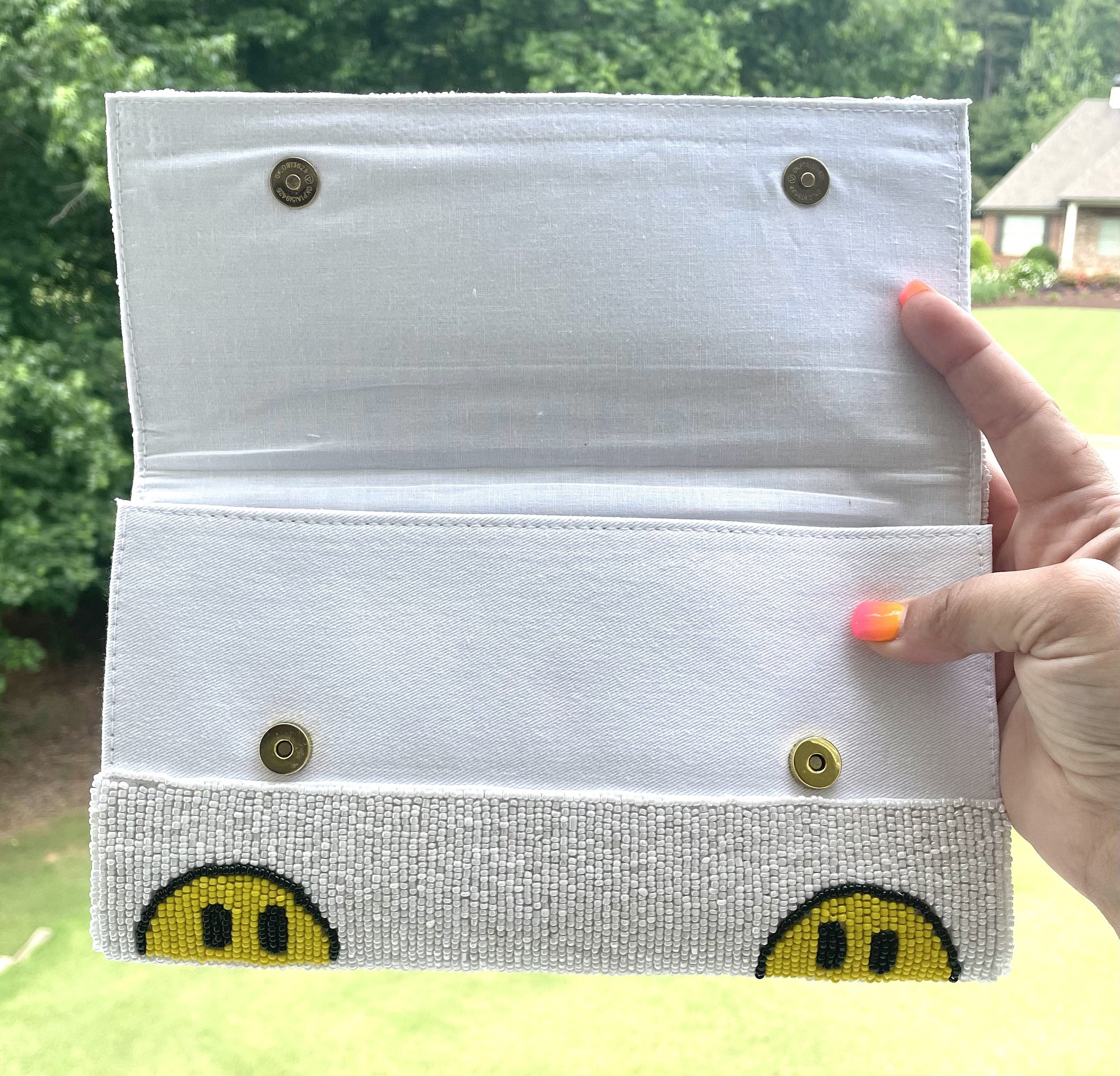 Smiley Face Beaded Clutch Purse / Seed Bead / Smile / 2022 / - Etsy