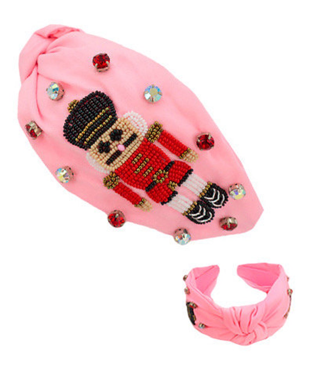 Nutcracker Christmas Headband / Rhinestone Beaded / Knot Top / Xmas ...
