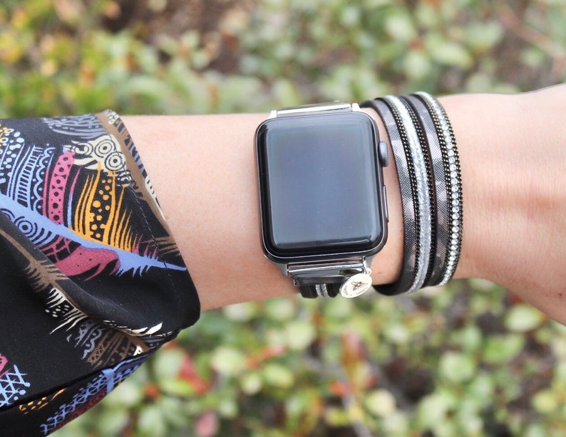 Leopard Wrap Watch Band / Compatible With Apple / 42mm 44mm 45mm ...