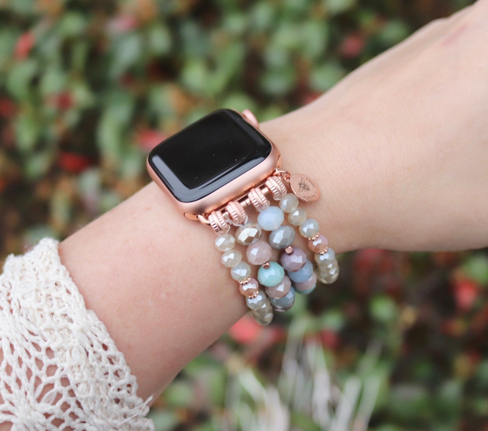 Beaded Watch Band / Compatible With Apple / 38mm 40mm 41mm / Faceted ...