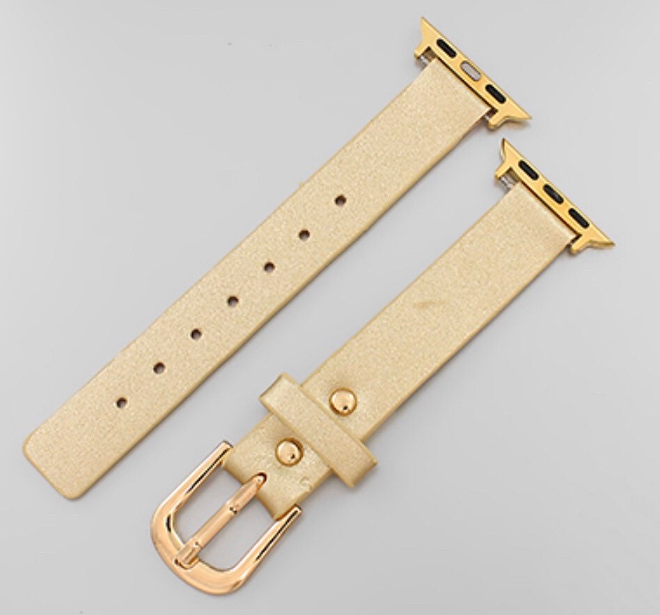 Thin Faux Leather Apple Watch Band / 38mm 40mm 41mm Animal Print ...