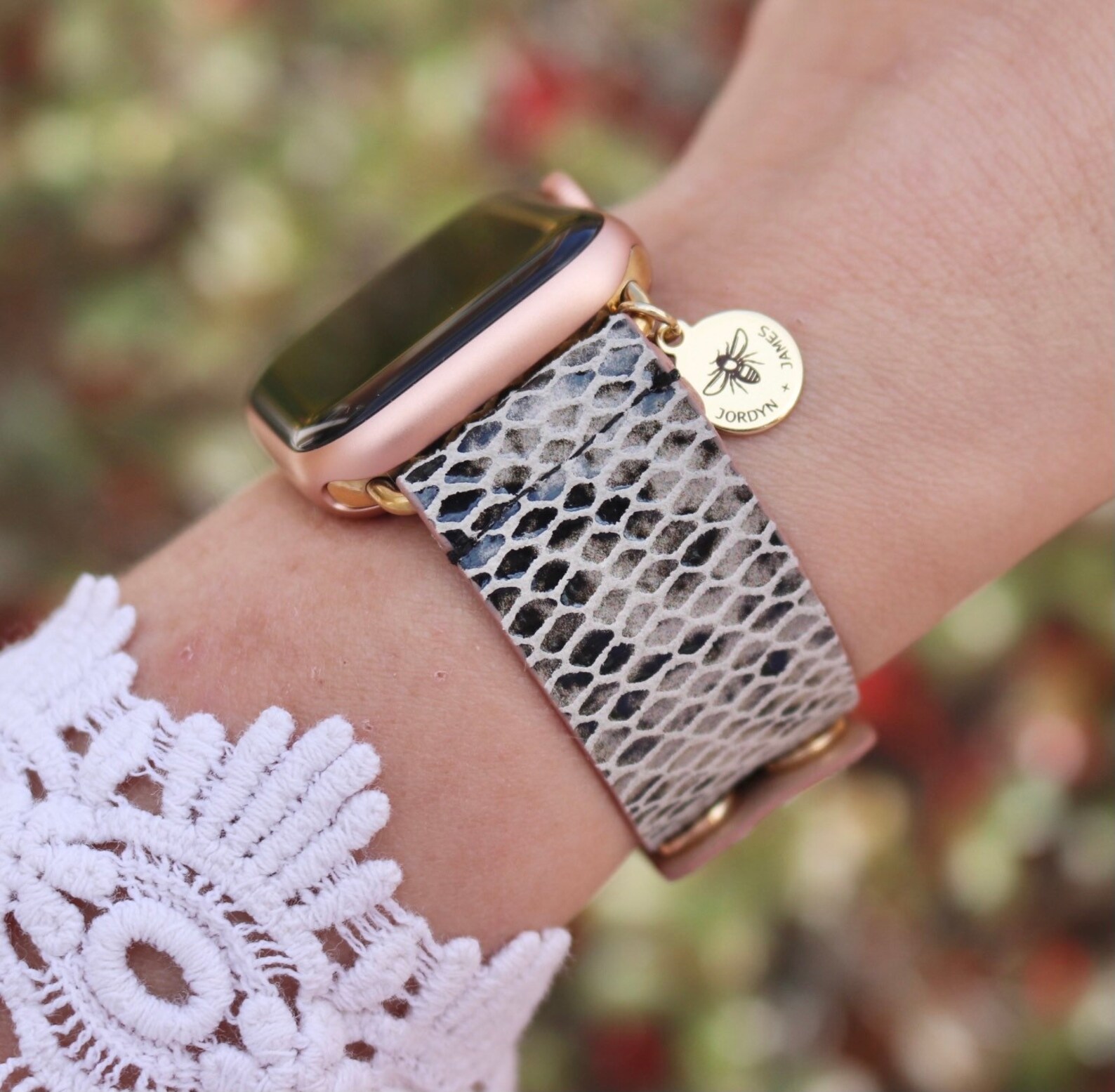 Genuine Leather Snakeskin Watch Band / Compatible With Apple / | Etsy