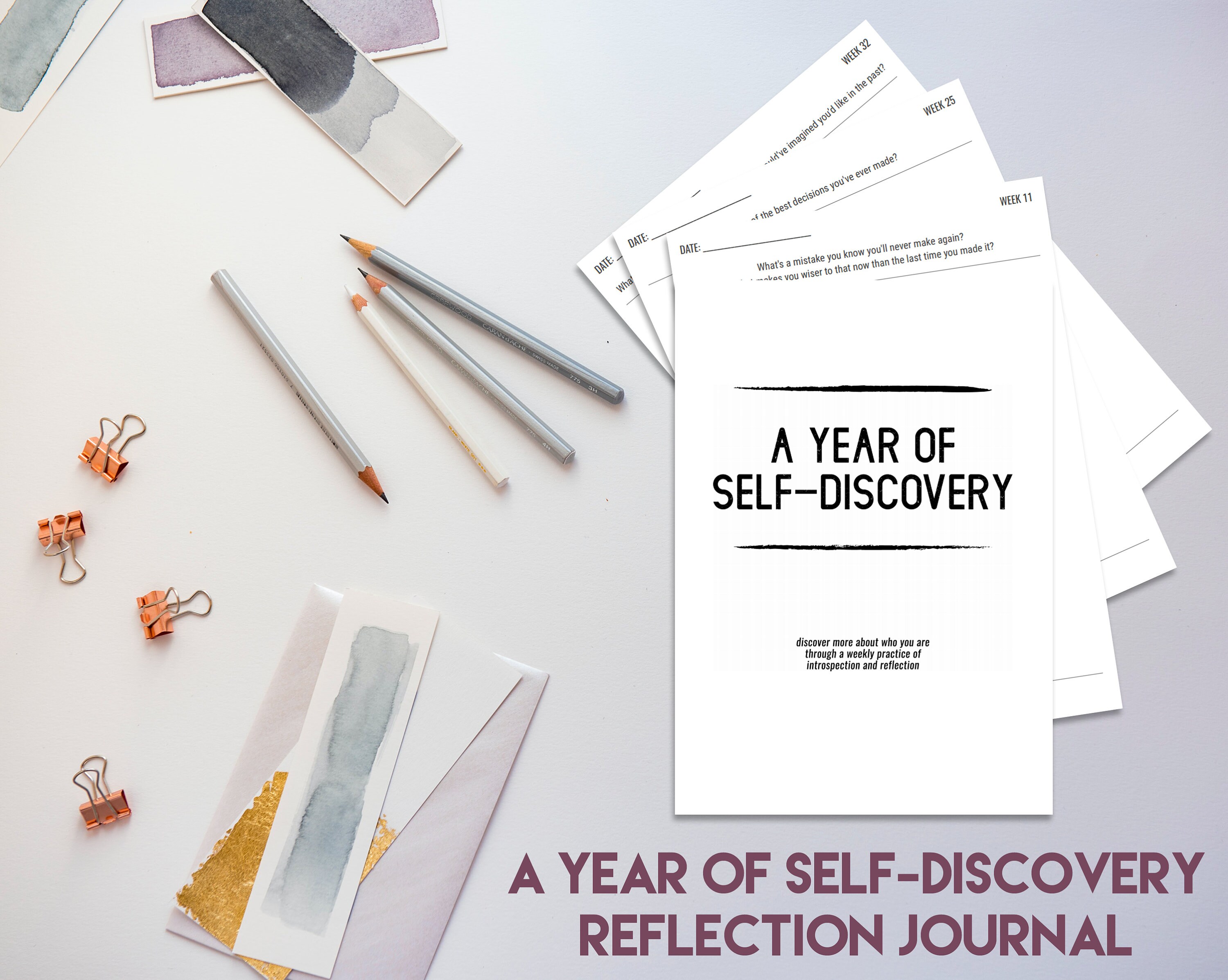 A Year of Self-discovery Journal - Understand Yourself Through a Weekly ...