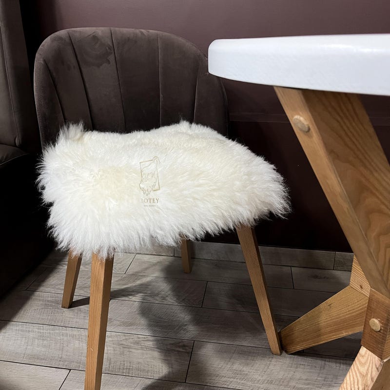 Sheepskin Chair Pad Mat - Etsy