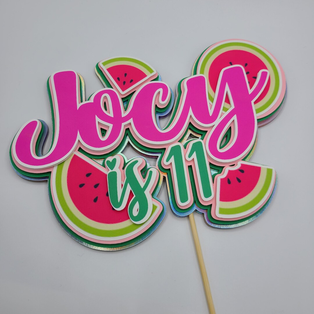 Watermelon Cake Topper - Etsy