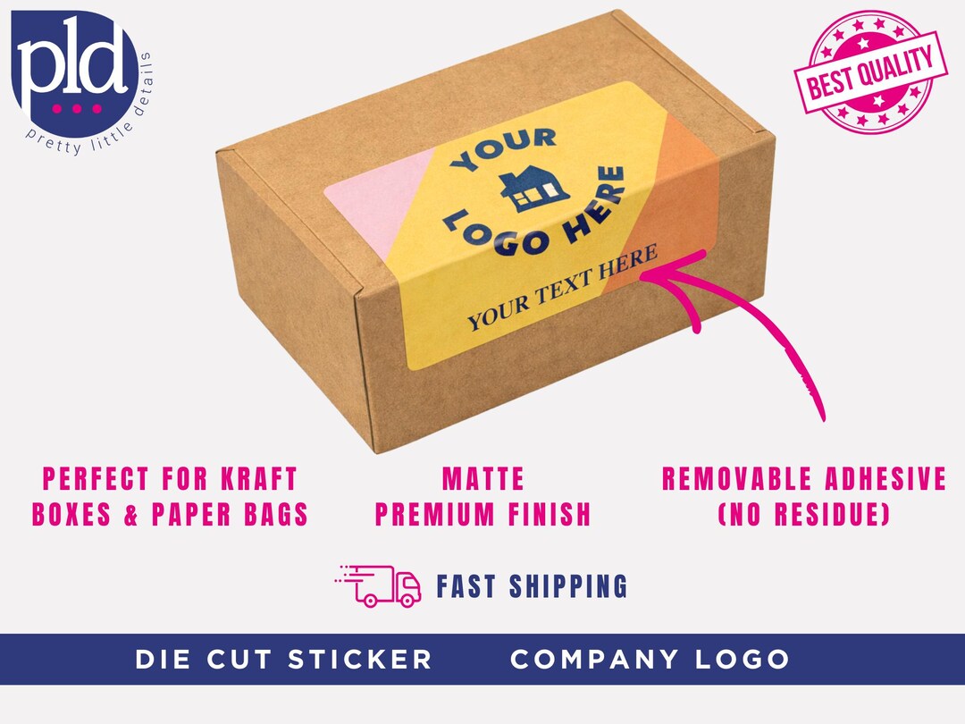 Custom Logo Stickers – Removable Matte Vinyl Packaging Labels - Etsy