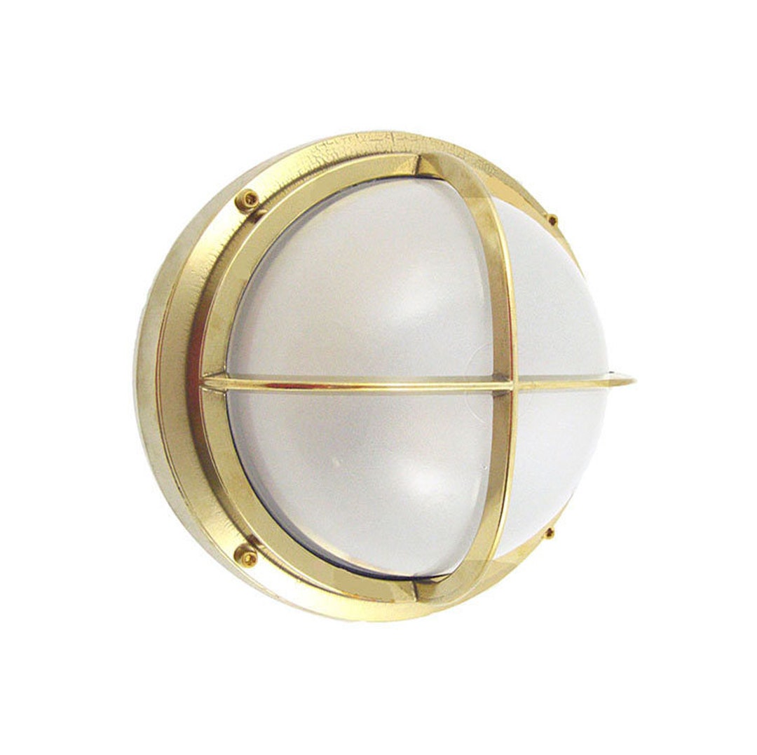 Nautical Bulkhead Light (solid Brass, Indoor/outdoor, UL Listed) - Etsy