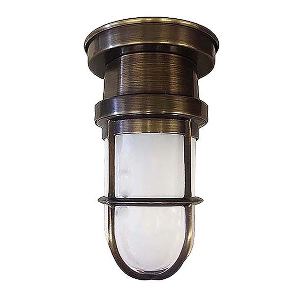 Nautical Bulkhead Flush Mount Light indoor / Outdoor / 10 Finishes - Etsy
