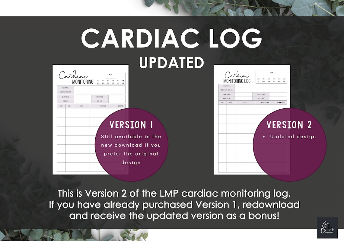 Buy Cardiac Monitoring Log Printable 24-hour Holter Monitor Online in ...