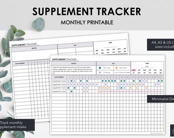 Supplement Tracker - Etsy