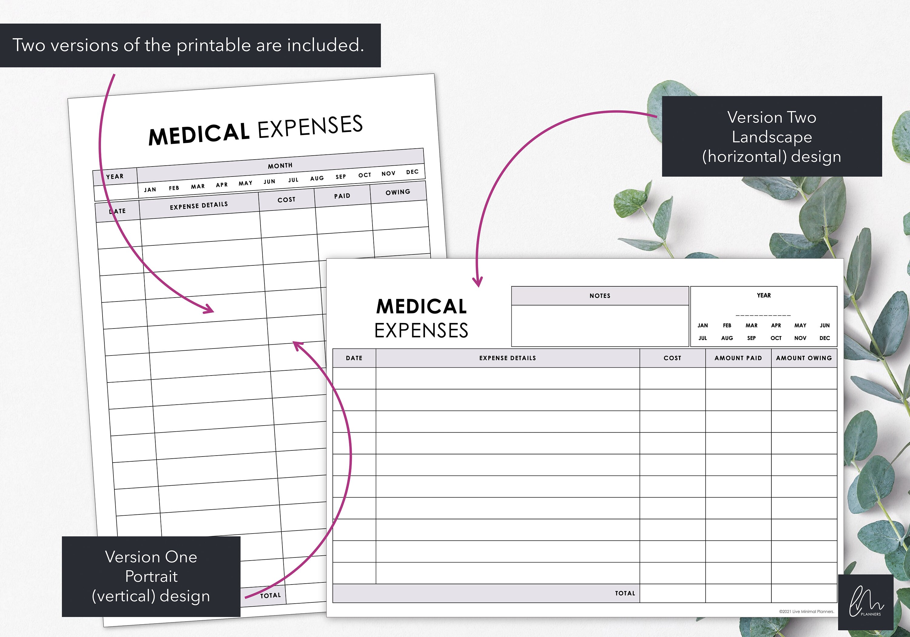 Medical Expense Trackers Printable | Manage Annual Medical Expenses ...