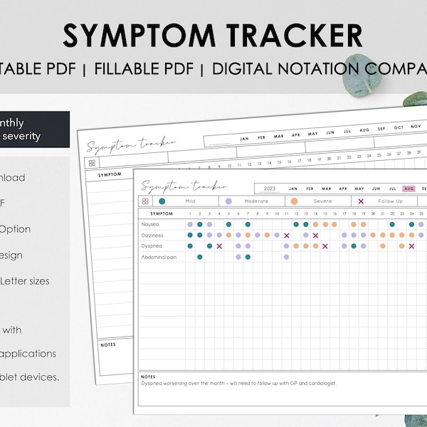 Symptom Tracker - Etsy