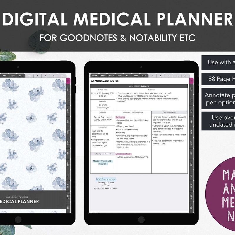 Medical Planner - Etsy