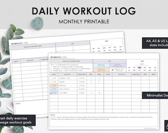 Printable Monthly Symptom Tracker Chart Monthly Symptom - Etsy