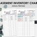Basement Inventory Charts | List Basement Related Items in a Printable ...