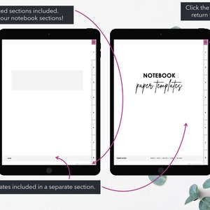 Digital Notebook | Hyperlinked With 8 Tabbed Sections | Organise ...