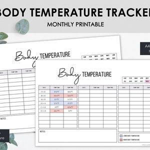 Monthly Body Temperature Tracker Printable Basal Body | Etsy