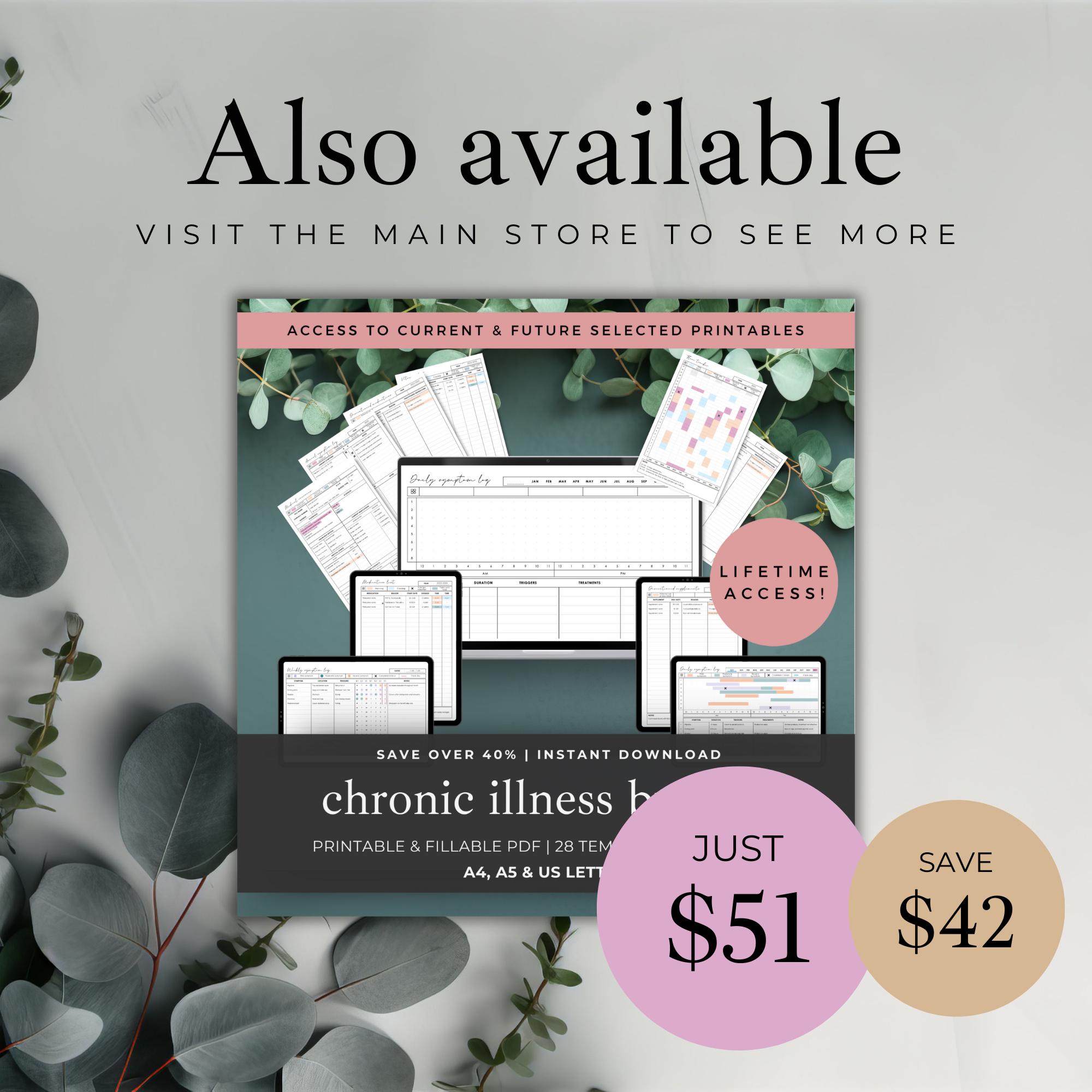 Printable and Fillable Annual Medication & Medical Supply Refill ...