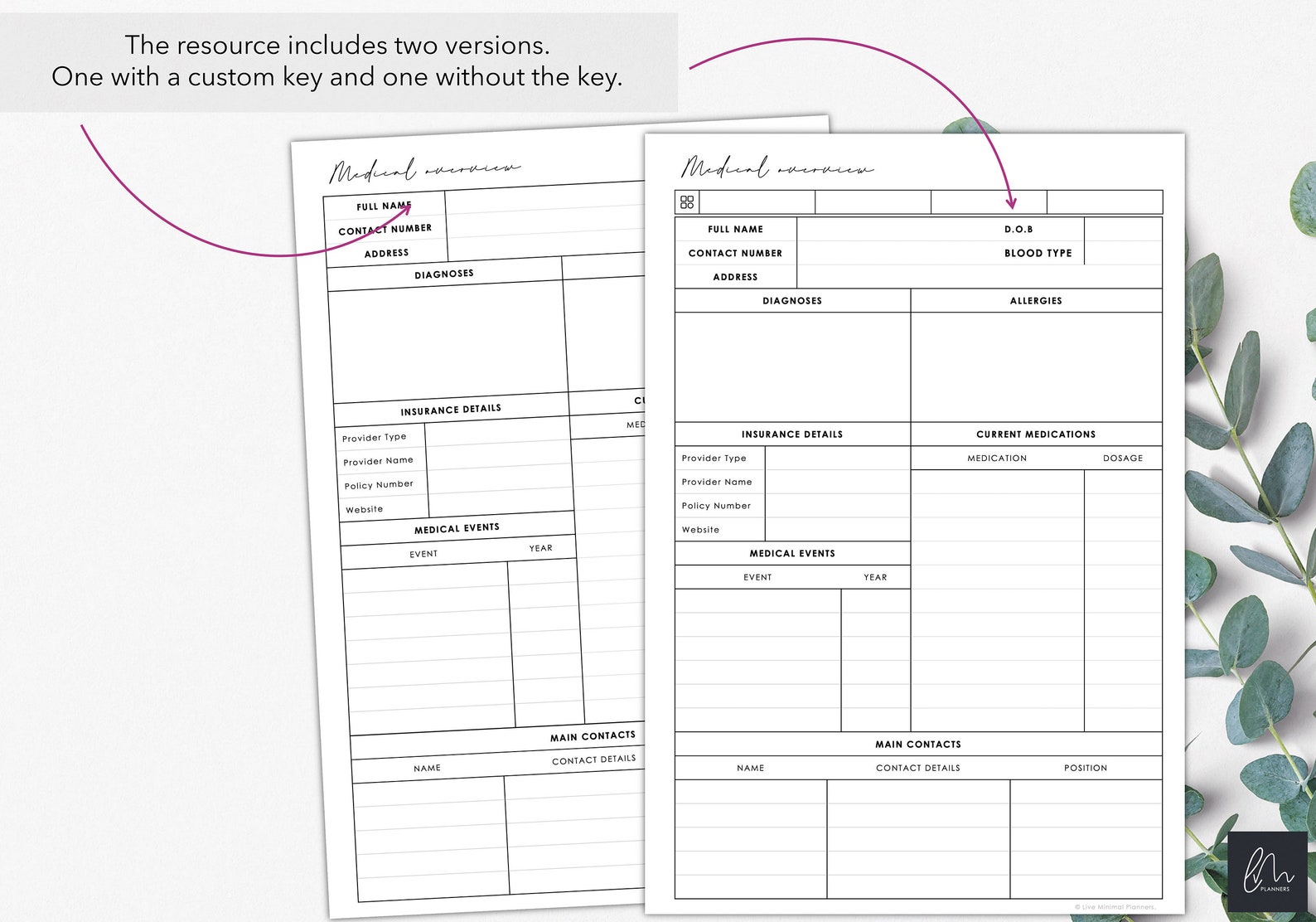 Printable and Fillable Medical Overview Template, Comprehensive Health ...