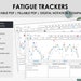 Printable and Fillable Monthly Fatigue Tracker | Track Daily Chronic ...