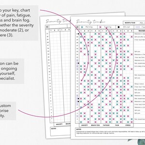 Printable and Fillable Vertical Monthly Severity Tracker to Chart Pain ...