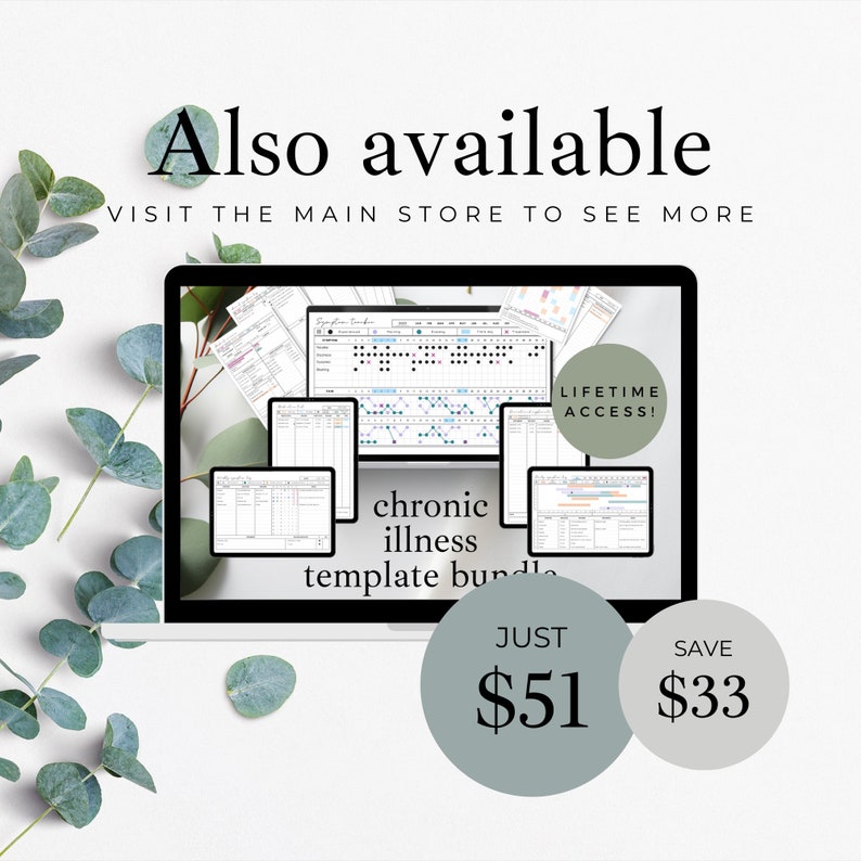 Printable and Fillable Daily Symptom Tracker to Chart Daily Symptom ...