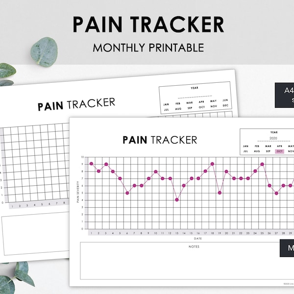 Printable Pain Diary - Etsy