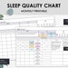 Monthly Sleep Quality Chart | Track Nightly Sleep Quality Each Month ...