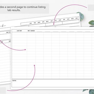 Printable and Fillable Medical Lab Test Results Tracker | Printable ...