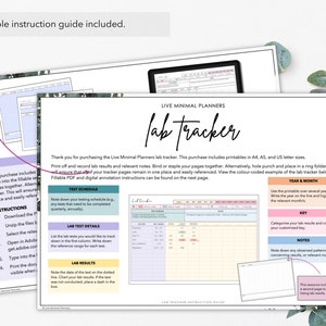 Printable and Fillable Medical Lab Test Results Tracker | Printable ...