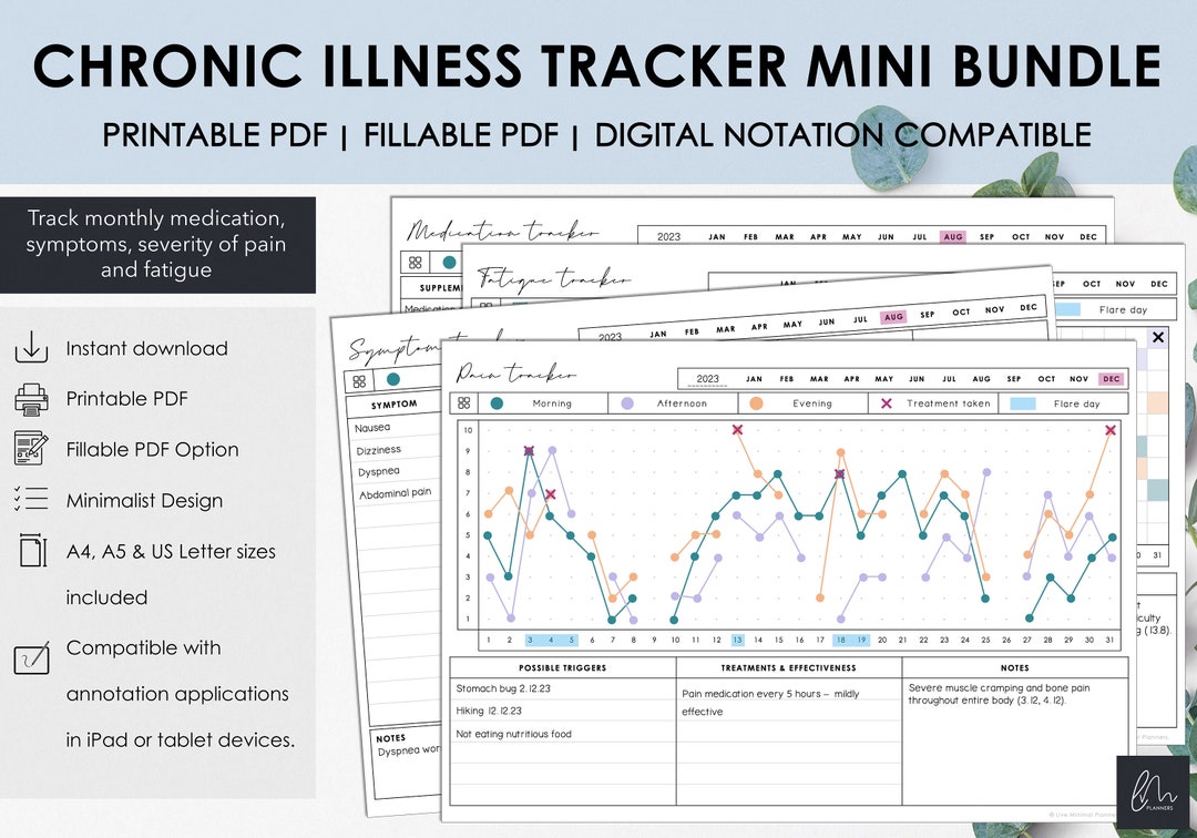 Printable and Fillable Chronic Illness Tracker Mini Bundle | Track ... Printable and Fillable Chronic Illness Tracker Mini Bundle | Track ...