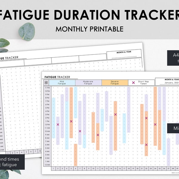 Printable and Fillable Daily Symptom Tracker to Chart Daily Symptom ...