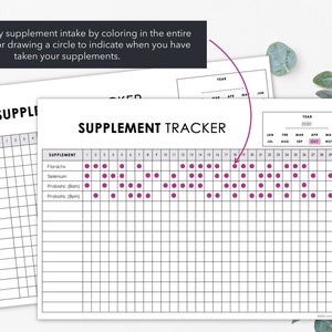 Printable Monthly Supplement Tracker | Track Monthly Supplement Intake ...