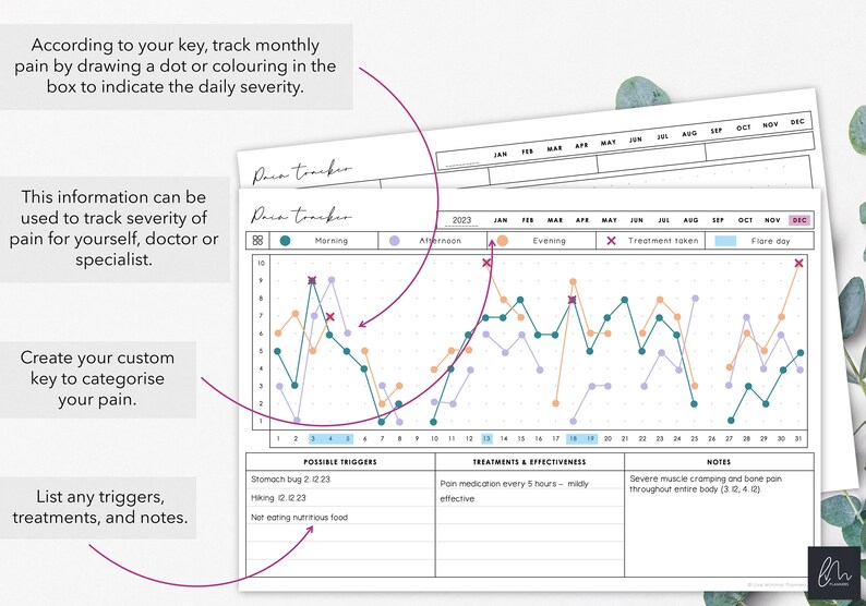 Printable and Fillable Chronic Illness Tracker Mini Bundle | Track ...