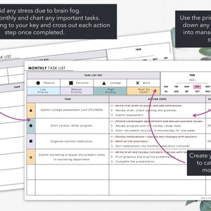 Printable Monthly Task List | Manage Medical Personal College & Work ...